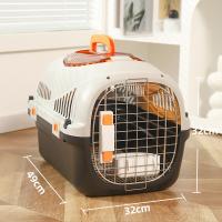 China PP Pet Travel Carrier Hard Surface Air Transport Box 40x30x25cm for Small Dogs and Cats with Ventilation for sale