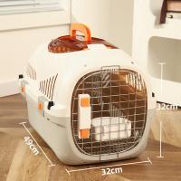 China PP Pet Travel Carrier Hard Surface Air Transport Box 40x30x25cm for Small Dogs and Cats with Ventilation for sale