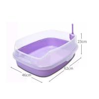 China Oversized Open Cat Litter Box 45x35cm with Anti-Splash Design and Included Litter Shovel - PP Plastic Pet Waste Management Solution for sale