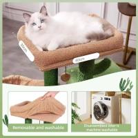 China Cactus Cat Tree with Sisal Rope Scratching Posts - 32 Inch Tall Pet Climbing Frame for Indoor Cats for sale