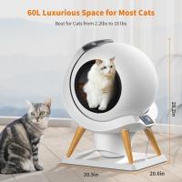 China Large Capacity Smart Litter Box Self Cleaning Automatic Cat Toilet with APP Control 6000 sqm Facility for sale