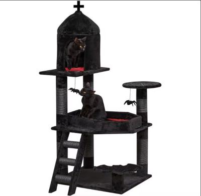 China Multi-Level Cat Tree with Spider Hanging Ball - Sisal & Wood Construction, 6000 sqm Facility, OEM/ODM Available for sale