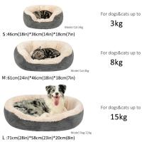 China Solid Pattern Soft Corduroy Faux Fur Washable Pet Bed for Cats and Dogs Customization for sale