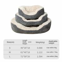China Luxe Plush Pet Bed House for Cats Dogs Warm Thicken Sleeping Mat Pad Cushion 60x50cm Washable for sale