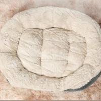 China Oval Winter Warm Corduroy PV Velvet Pet Bed for Cats Dogs 60x50cm Indoor Cushion for sale