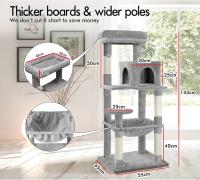 China Gray Multi-Level Cat Tree with Condo, Hammock & Scratching Post - 6000 sq ft Facility, 15-Day Delivery for sale