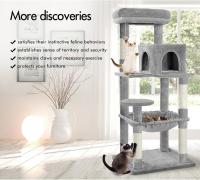 China Gray Multi-Level Cat Tree with Condo, Hammock & Scratching Post - 6000 sq ft Facility, 15-Day Delivery for sale