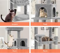 China Gray Multi-Level Cat Tree with Condo, Hammock & Scratching Post - 6000 sq ft Facility, 15-Day Delivery for sale