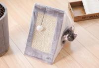 China Triangle Shape Cat Bed Plush Soft Foldable Pet House for Cats Dogs 50x50x45cm for sale