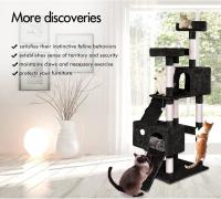 China 170cm Multi-Level Wood Cat Tree Tower with Sisal Scratching Posts - Indoor Pet Furniture for Comfort and Play for sale