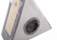China Triangle Shape Cat Bed Plush Soft Foldable Pet House for Cats Dogs 50x50x45cm for sale