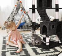 China 170cm Multi-Level Wood Cat Tree Tower with Sisal Scratching Posts - Indoor Pet Furniture for Comfort and Play for sale