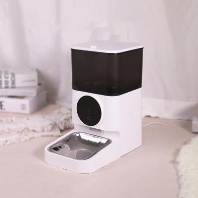 China 4L Automatic Cat Feeder with Timed Control and Lock Lid - Food Grade ABS Material and Stainless Steel Bowl for sale