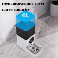 China 4L Automatic Cat Feeder with Timed Control and Lock Lid - Food Grade ABS Material and Stainless Steel Bowl for sale