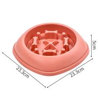 China Custom Logo Anti-Spill Slow Food Bowl for Small Medium Pets 6.5 Inch Pet Feeder with Food Grade Plastic for sale
