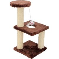 China Three-Column Three-Layer Square Plate Cat Scratch Trees for Energetic Indoor Cats for sale