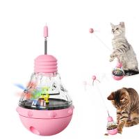 China Interactive Cat Toy with Light Bulb and Food Tumbler - Customizable Colors and Logo Options for Cats and Small Dogs for sale