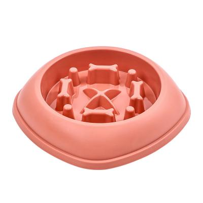 China Customizable Round Pet Slow Food Bowl - Food Grade Plastic Anti-Choke Feeder for Dogs and Cats for sale