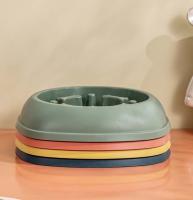 China Customizable Round Pet Slow Food Bowl - Food Grade Plastic Anti-Choke Feeder for Dogs and Cats for sale