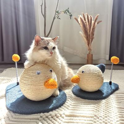 China Handmade Sisal Cat Scratching House Toy for Small Animals Durable 30cm Scratch Post for sale