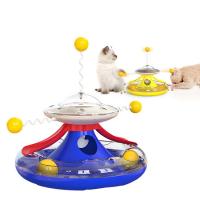 China Happy Turntable Cat Toy with 9.8-inch Base and Food Dispensing System for Cats and Small Dogs for sale