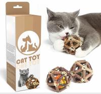 China Natural Silvervine Cat Toy Ball with Catnip - 100% Organic Dental Health Chew Toy for Cats and Small Dogs for sale