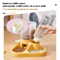 China Automatic Gravity Pet Feeder and Water Dispenser Set with Food Grade Plastic Construction and Customizable Options for sale