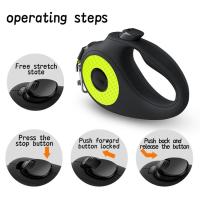 China Heavy Duty Retractable Dog Leash 5m Length with Anti-Slip Handle for Dogs Up to 50kg for sale