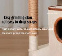 China Function Fun Play 143cm Classic Cat Tree with Dual Condos and Sisal Cat Scratching Post for sale