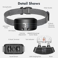 China Rechargeable Anti-Barking Dog Training Collar with 7 Sensitivity Levels and IP67 Waterproof Rating for sale