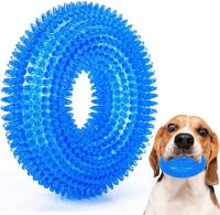 China TPR Toroidal Ball Dog Toy with Squeaker - Bite Resistant 360° Teeth Cleaning Design for Puppies and Adult Dogs for sale