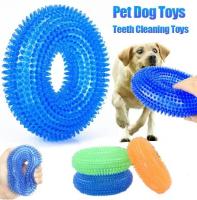 China TPR Toroidal Ball Dog Toy with Squeaker - Bite Resistant 360° Teeth Cleaning Design for Puppies and Adult Dogs for sale