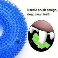 China TPR Toroidal Ball Dog Toy with Squeaker - Bite Resistant 360° Teeth Cleaning Design for Puppies and Adult Dogs for sale