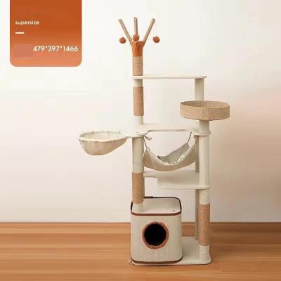 China Customizable Easy Assembly Cat Tree with Sisal Scratcher and Activity Dens for sale
