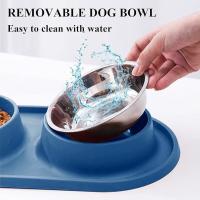 China Stainless Steel Slow Feeder Dog Bowl with Spill-Proof Silicone Base for Dry Wet and Raw Food - 3-5x Extended Feeding Time for sale