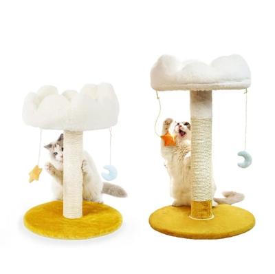 China OEM Large Metal Frame Cat Tower 3.2in Sisal Scratching Post with Hammock for Indoor Cats for sale