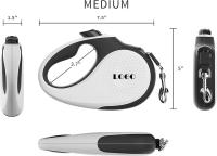 China Strong Nylon Tape 16 ft Retractable Dog Leash with Solid Pattern and Anti-Slip Handle for sale