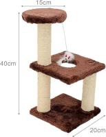 China Multi-Layer Cat Tower Jumping Toy Climbing Frame for Cats 60cm Sturdy Wood Sisal for sale