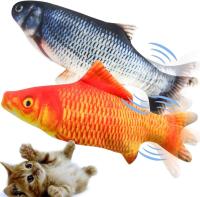 China Electric Flopping Fish Cat Toy with 3D Carp Design, USB Charging 5V 2A and Motion Sensor for Pet Entertainment for sale