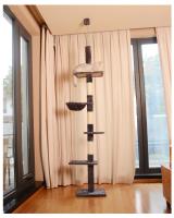 China Adjustable Height Floor to Ceiling Cat Tower with Cozy Hammock and Fun Play Function for sale