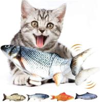 China Electric Flopping Fish Cat Toy with 3D Carp Design, USB Charging 5V 2A and Motion Sensor for Pet Entertainment for sale