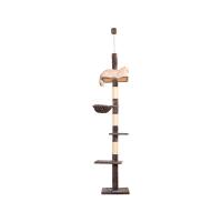 China Adjustable Height Floor to Ceiling Cat Tower with Cozy Hammock and Fun Play Function for sale