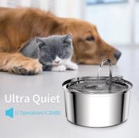 China Automatic Pet Water Fountain Stainless Steel 3L 4L 8L Capacity Drinking Dispenser for Multiple Cats and Dogs for sale
