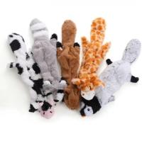China Double Layer Reinforced Fabric Dog Toy with Dual Squeakers - No Stuffing Plush Chew Toy for Medium to Large Breeds for sale