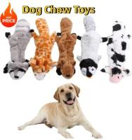 China Double Layer Reinforced Fabric Dog Toy with Dual Squeakers - No Stuffing Plush Chew Toy for Medium to Large Breeds for sale