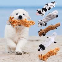 China Double Layer Reinforced Fabric Dog Toy with Dual Squeakers - No Stuffing Plush Chew Toy for Medium to Large Breeds for sale