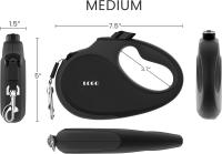 China Heavy Duty Nylon Reflective Retractable Dog Leash 16ft Quick Lock Anti Slip Grip for sale