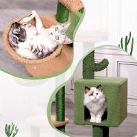 China Sustainable Cactus Cat Tree 30inch Tall Multi-Level Cat Tower with Cat Condo for sale
