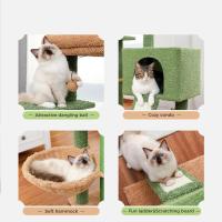 China Sustainable Cactus Cat Tree 30inch Tall Multi-Level Cat Tower with Cat Condo for sale
