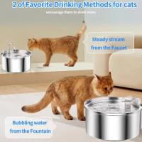 China Stainless Steel Pet Water Fountain 3L 4L 8L Ultra Quiet Pump for Cats Dogs for sale